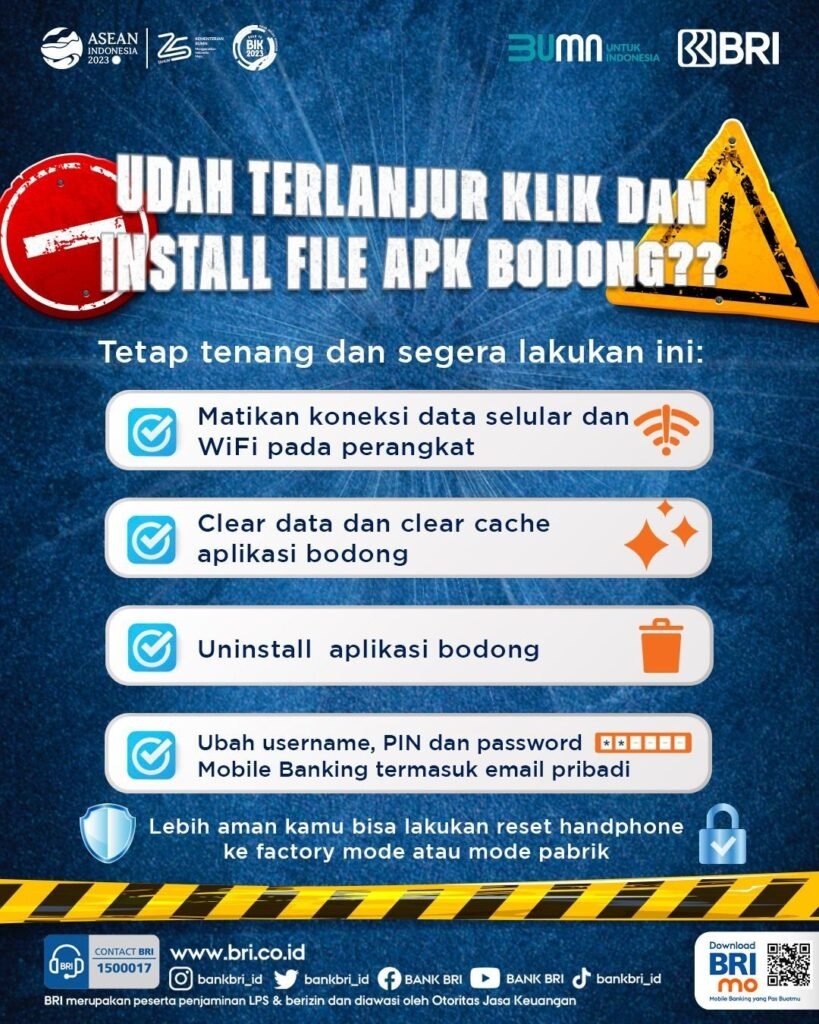 Ini Tips dari BRI Bila Terlanjur Klik Aplikasi Bodong - Beritamusi